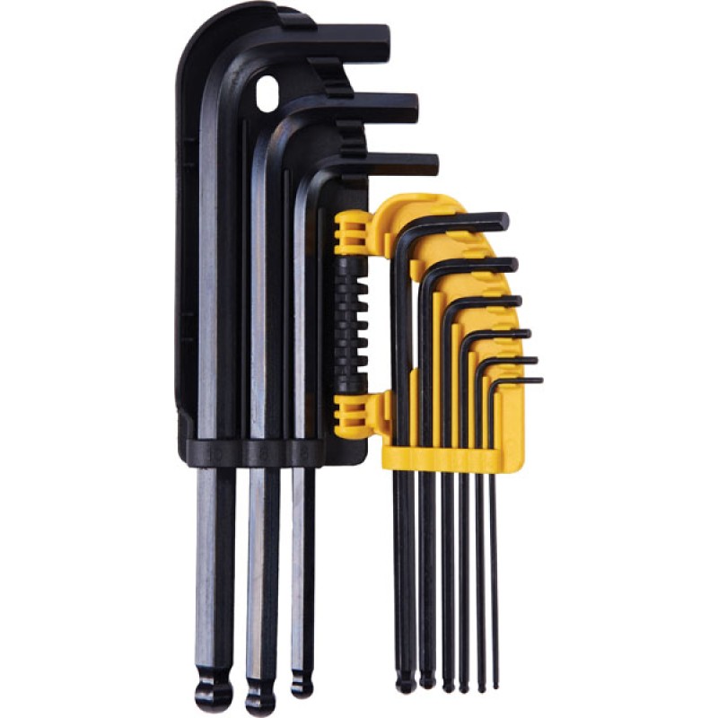 ALLEN KEY SET LONG BALL POINT METRIC 9 PIECE STANLEY Integrated