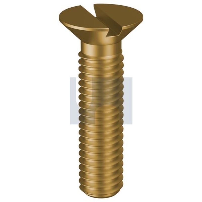 SCREW METAL THREAD BRASS CSK HEAD SLOTTED M6 X 25 - Integrated Industrial